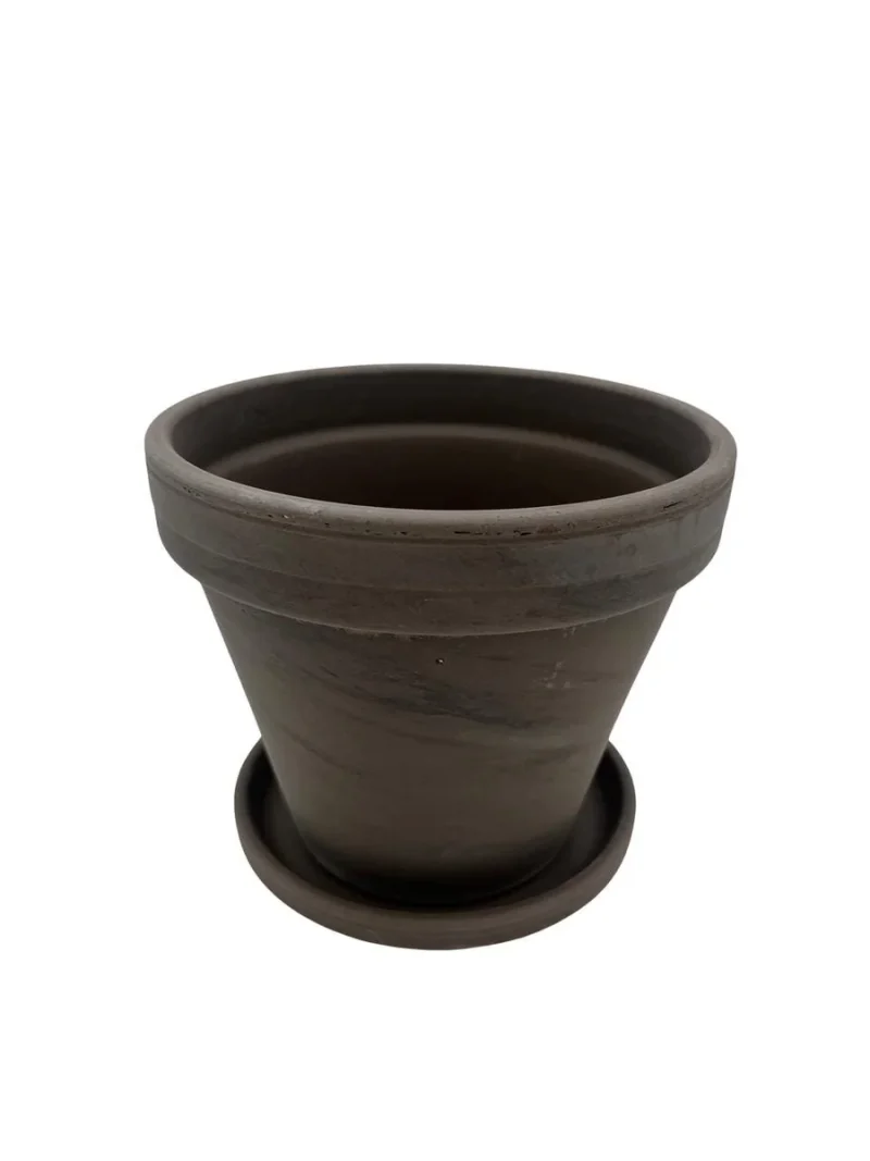 3-4" Basalt Clay Pots with Saucers - Durable Planters for Plants